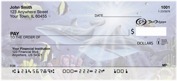 Dolphins Personal Checks by David Dunleavy