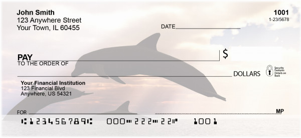 Dolphin Silhouettes Personal Checks