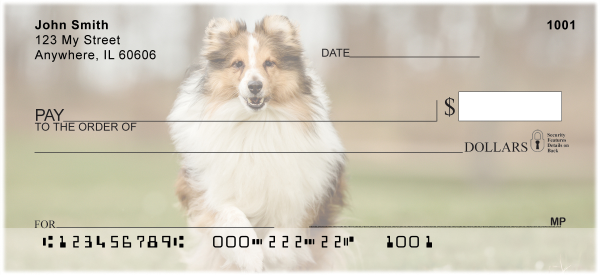 Sheltie Dog Personal Checks