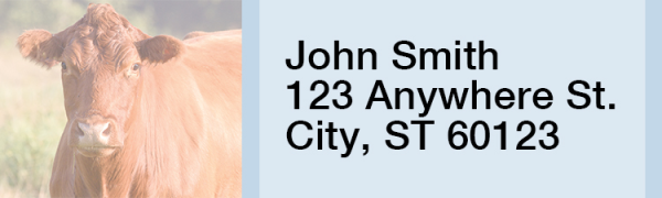 Rural Cow Address Labels