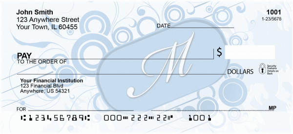Stylish Monogram 'M' Personal Checks