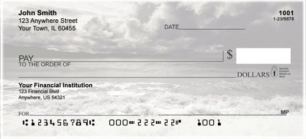 Gray Ocean Personal Checks