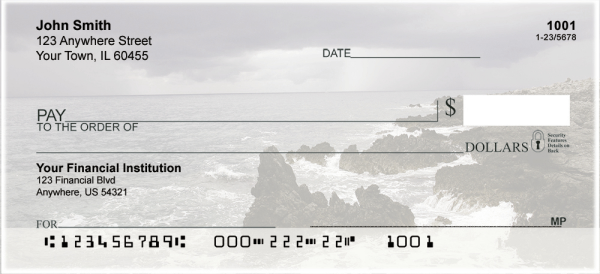 Gray Ocean Personal Checks