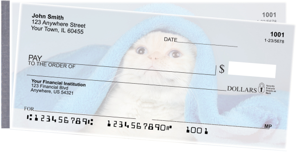 Cute Kittens Side Tear Personal Checks