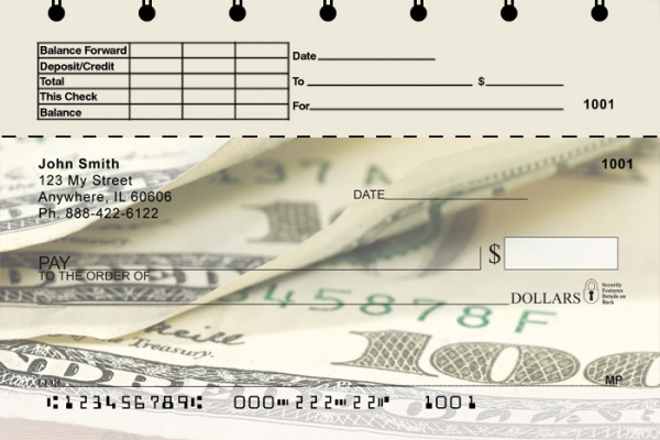 Money Top Stub Personal Checks