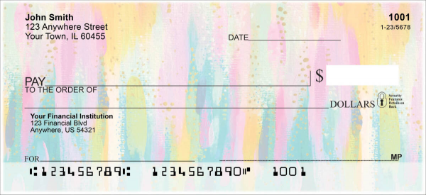 Colorful Brush Strokes Personal Checks by EttaVee