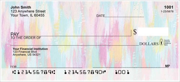 Colorful Brush Strokes Personal Checks by EttaVee