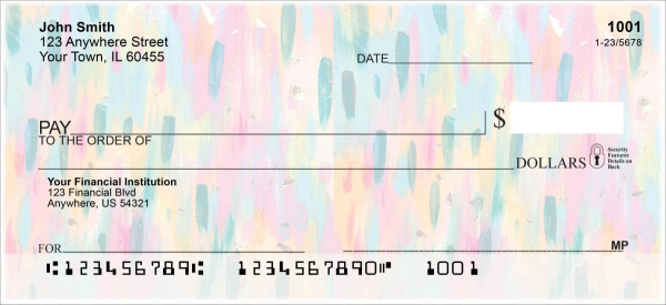 Watercolor Pastel Personal Checks
